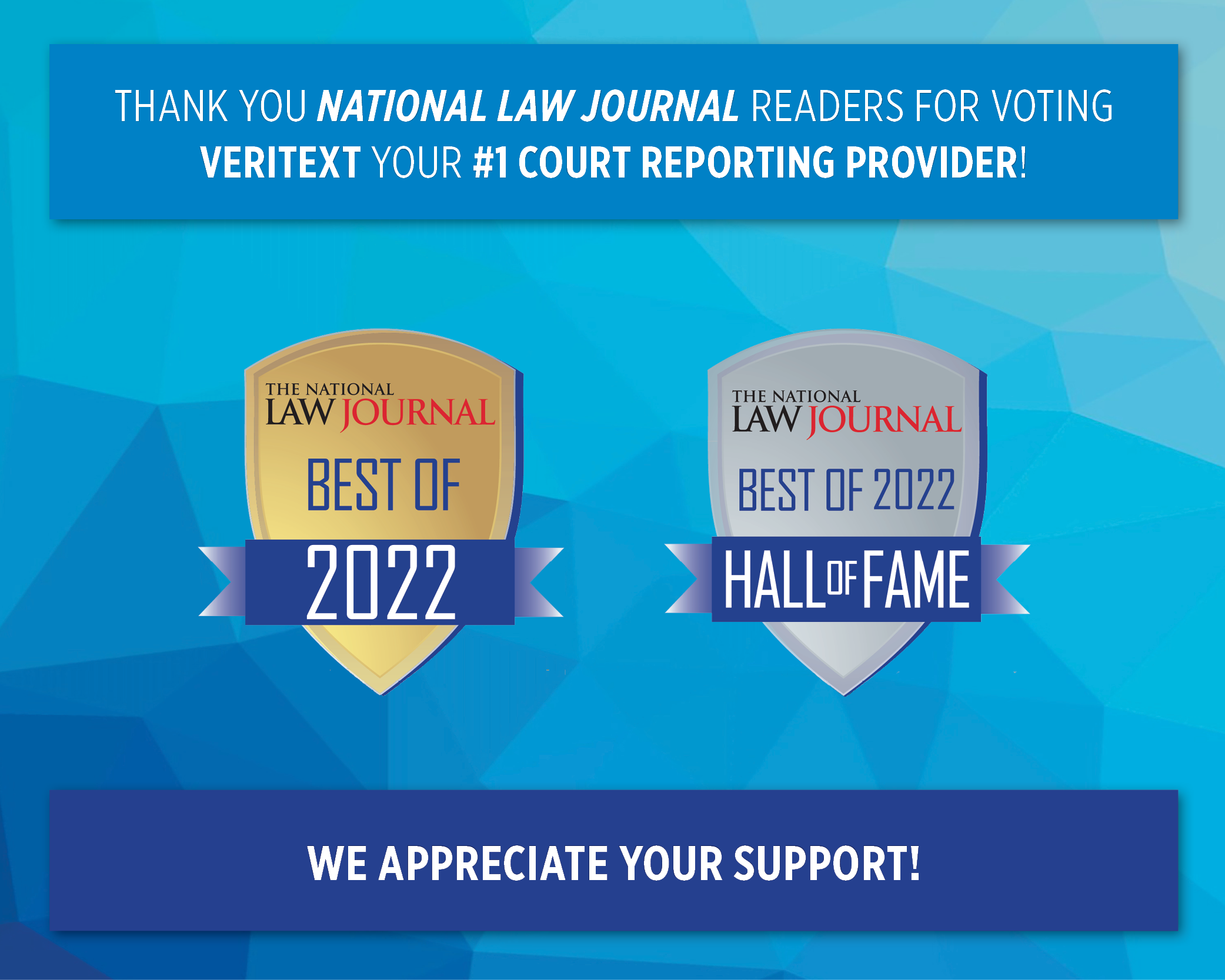The National Law Journal Survey Recognizes Veritext Legal Solutions as ...