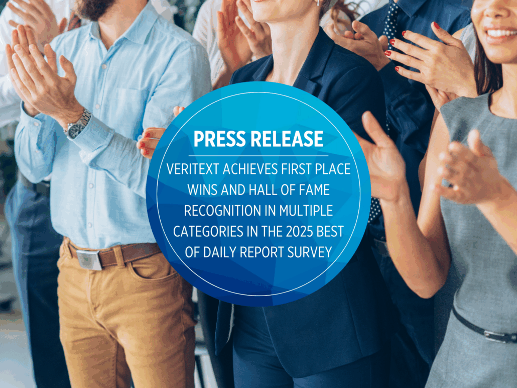 Veritext Achieves Multiple Wins in 2025 Best of Daily Report Survey